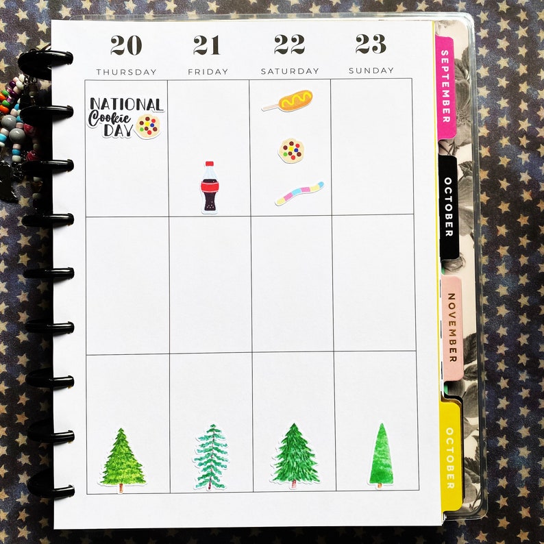 Tree Planner Stickers, Watercolor Trees, Journal, Notebook ...