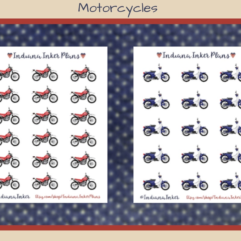 Motorcycle Sticker - Etsy