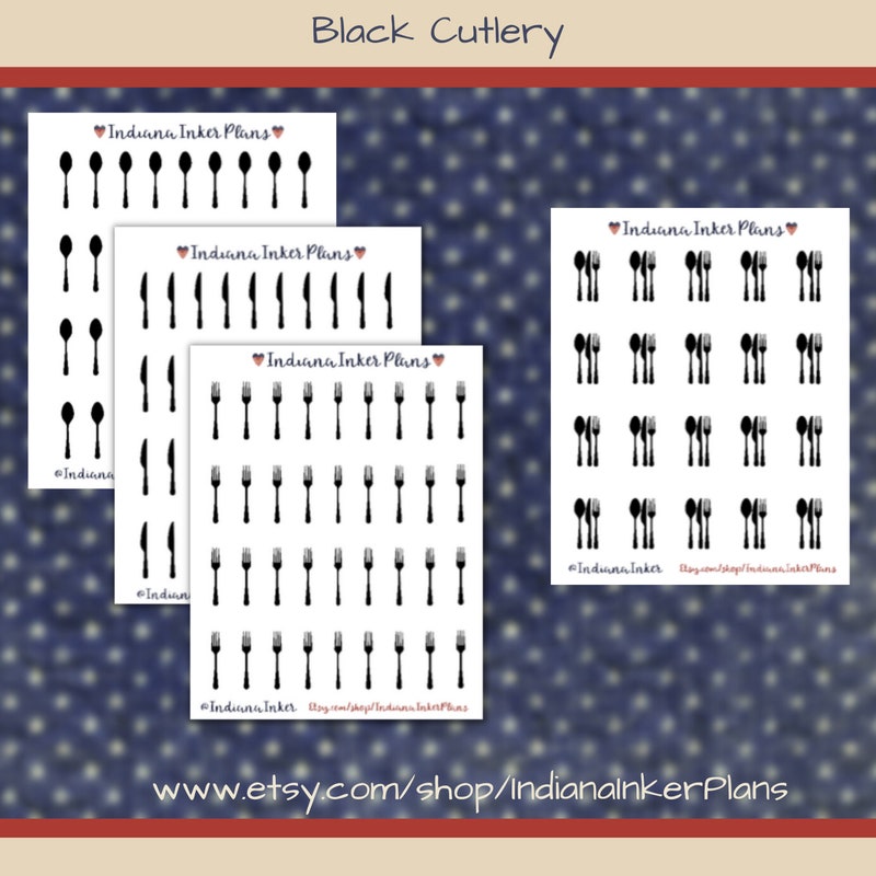 Cutlery Decal Stickers - Etsy