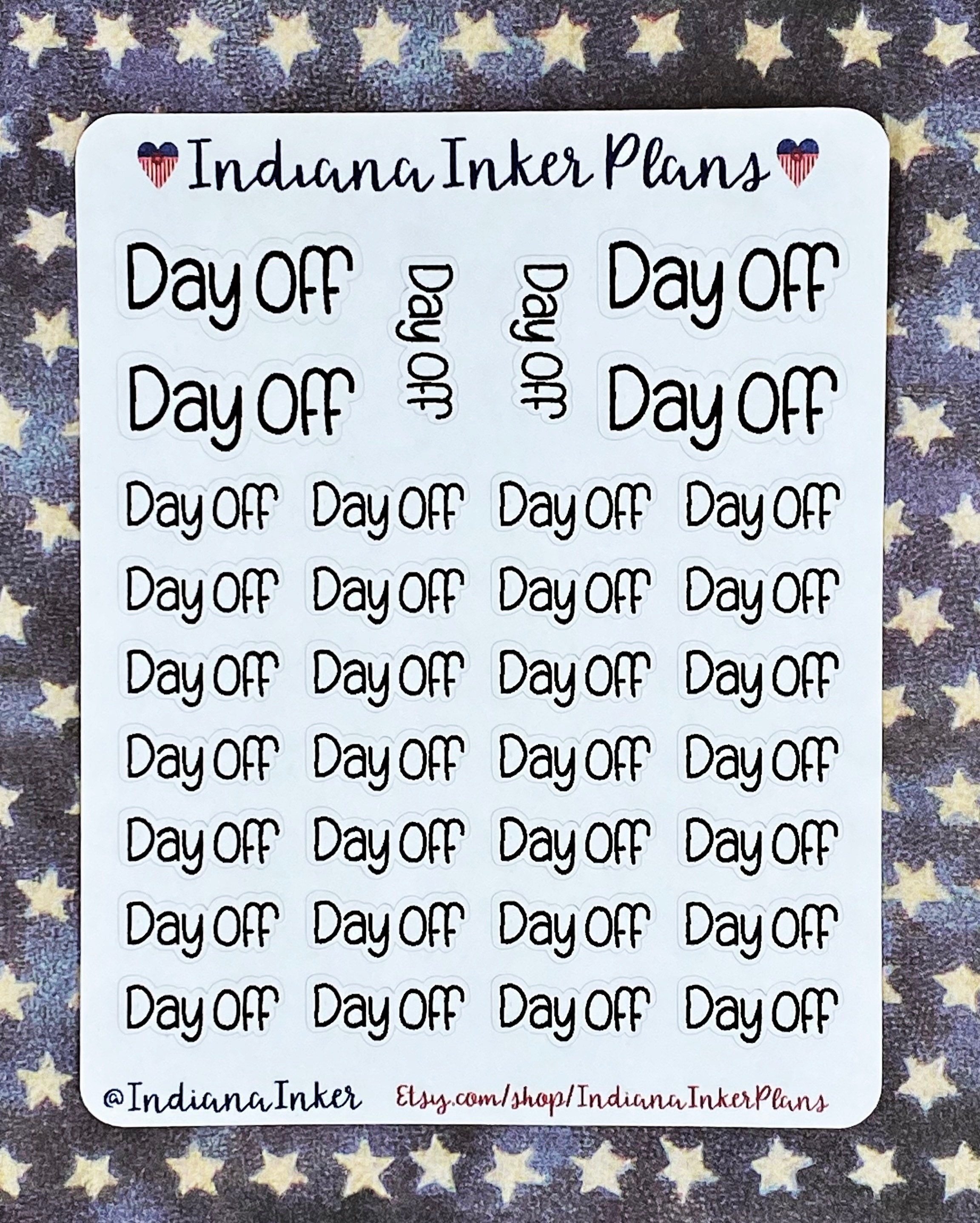 Day off Stickers Vacation Stickers Road Trip Stickers - Etsy