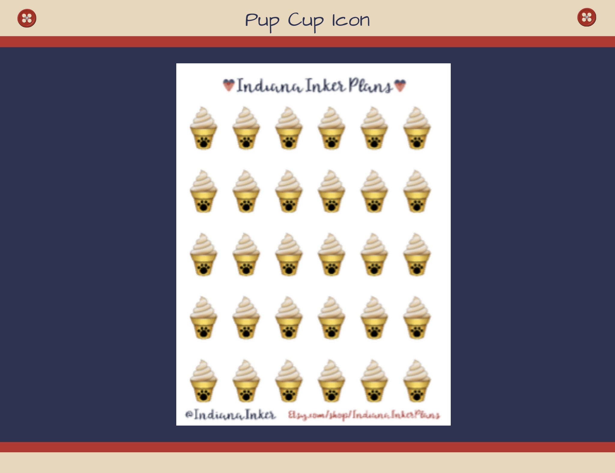 Pup Cup Stickers Decorative Planning Journaling - Etsy