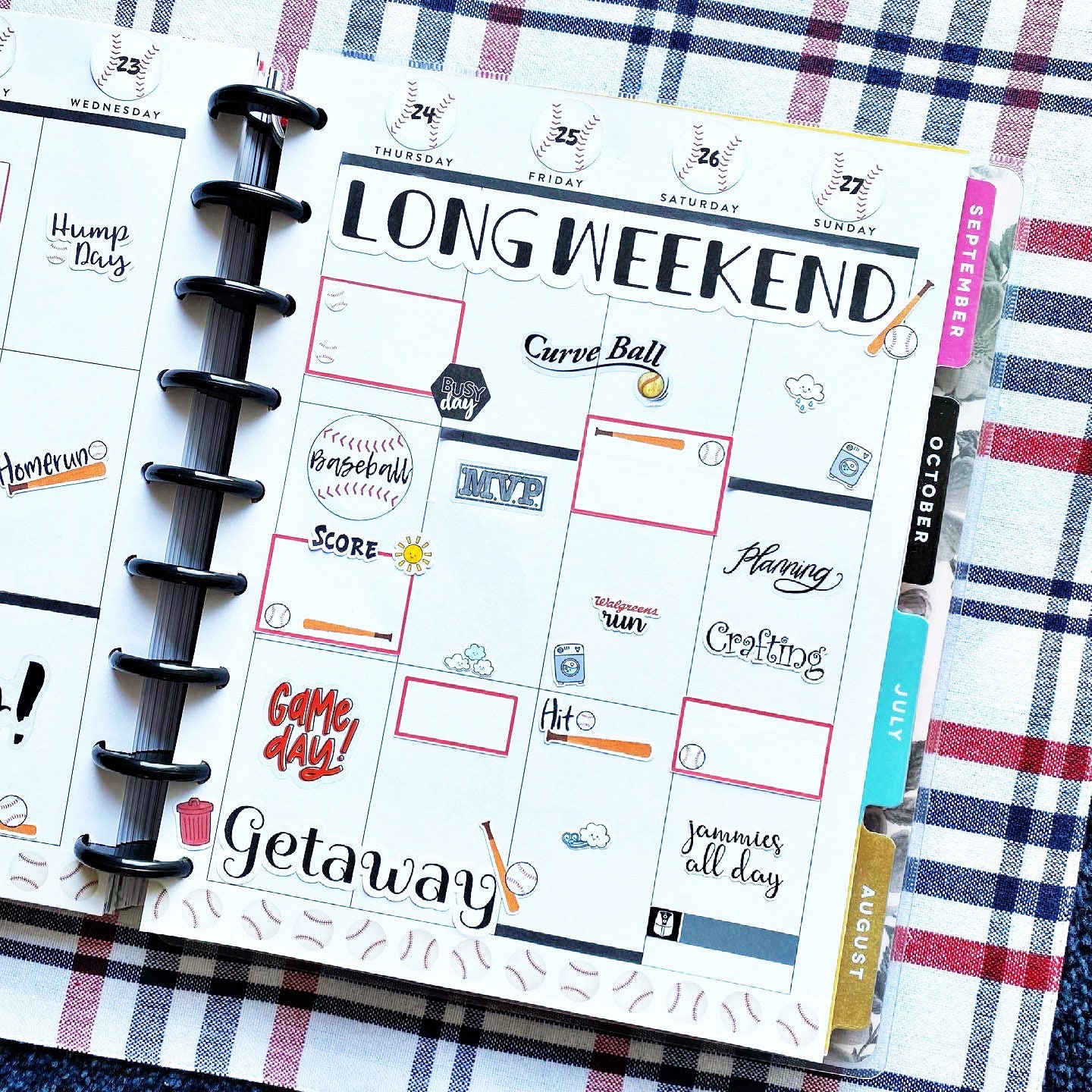 Long Weekend Getaway Planner Stickers Black Script Stickers | Etsy