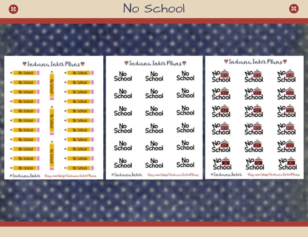 No School Stickers, Planner Stickers, Scrapbooking, School Stickers ...