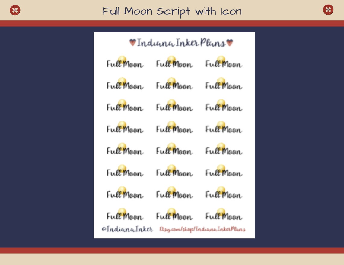 Stargazing Stickers Full Moon Night Time Weather Icons - Etsy