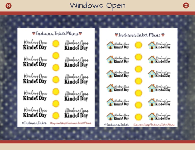 Windows Open Kind of Day Stickers Planner Stickers - Etsy