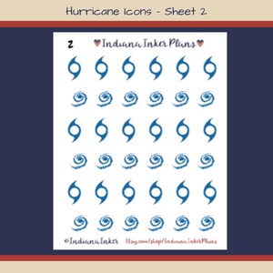 Hurricane Icon Stickers, Weather Icon Stickers, Functional Stickers ...