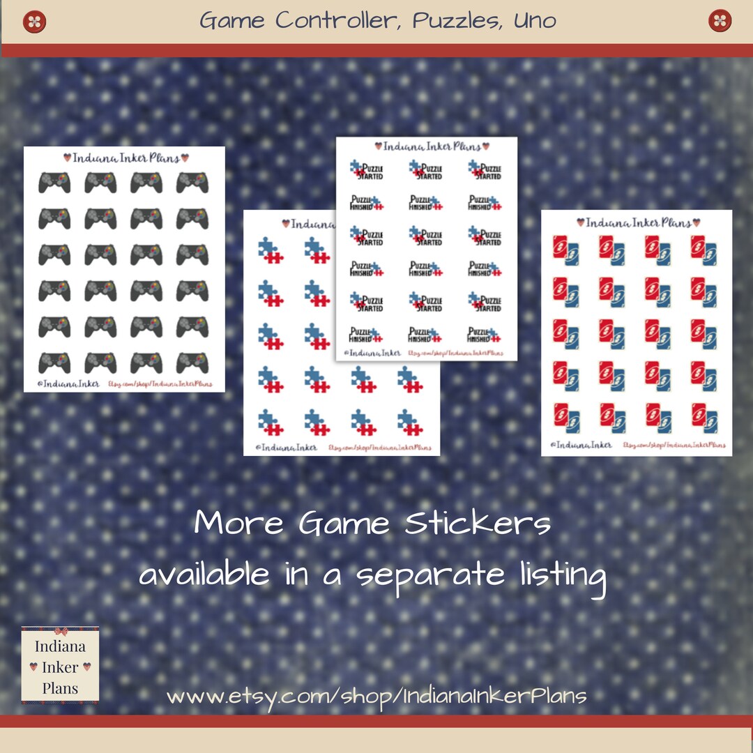 Game Stickers, Game Controller, Puzzle Pieces, Uno, Puzzle Started ...