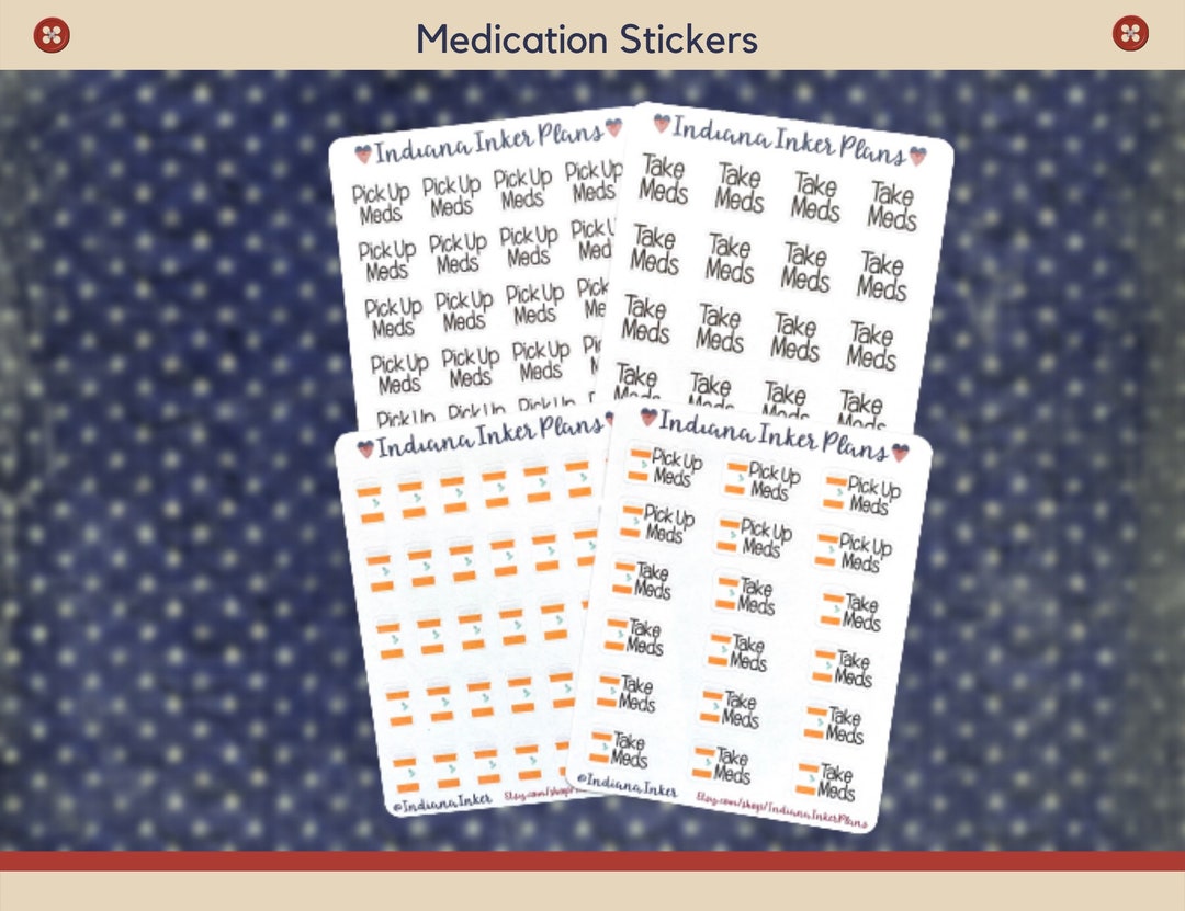 Medication Planner Stickers, Prescription Stickers, Medical Stickers ...