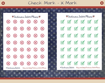 Check Mark Vinyl Sticker/ Decal/ Sheet of 24 - Etsy