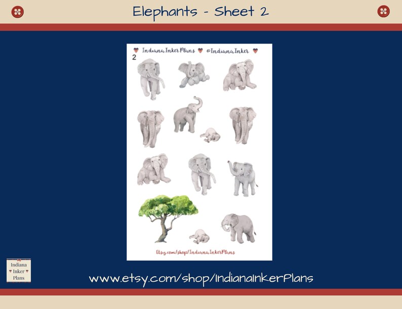 Elephant Stickers, Planner Mini Kit, Deco, Colorful Boxes, Decorative ...