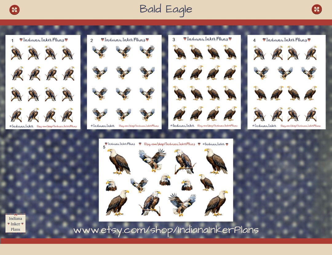 Bald Eagle Stickers, Planner Stickers, Decorative Planning, Journaling ...