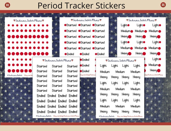 Period Tracker Stickers Menstrual Cycle Planner Stickers - Etsy