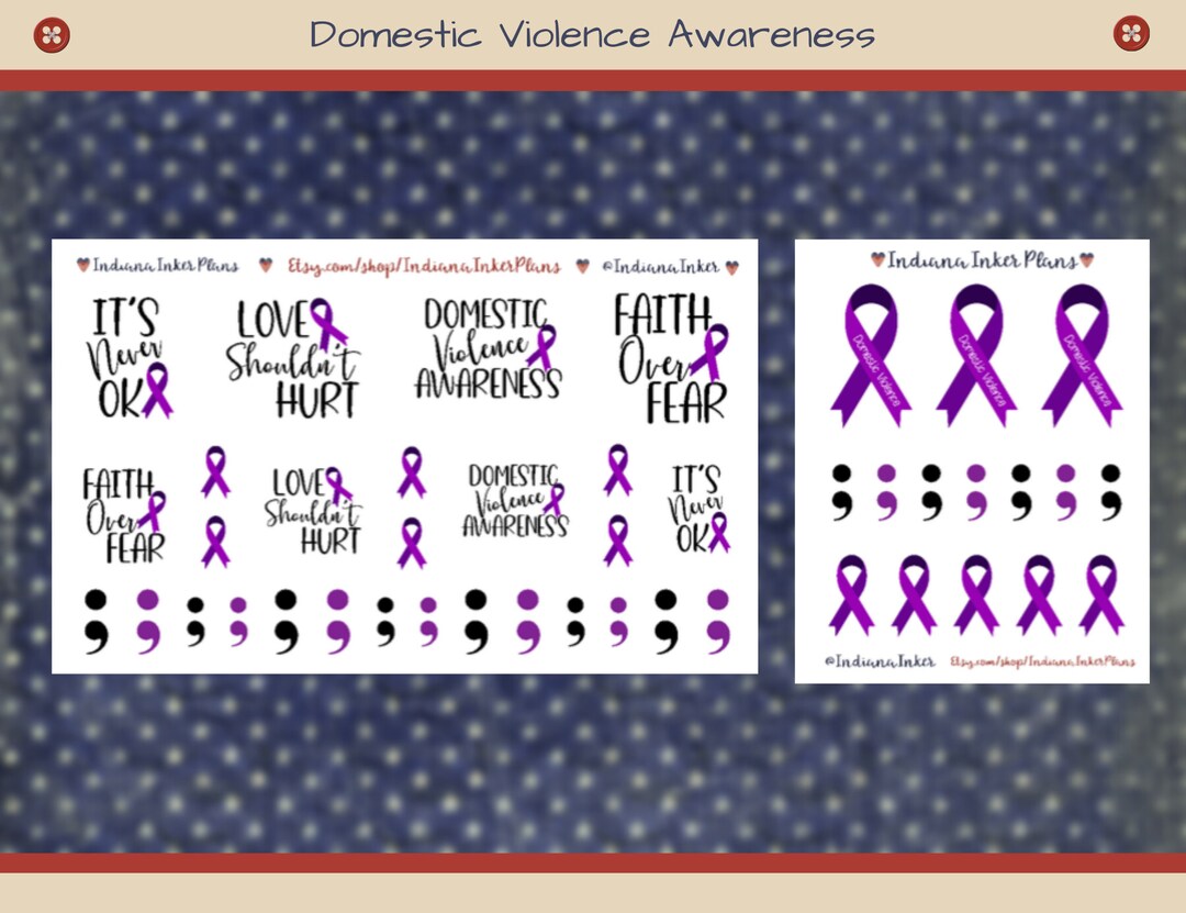 Domestic Violence Awareness Stickers, October, Love Shouldn't Hurt ...