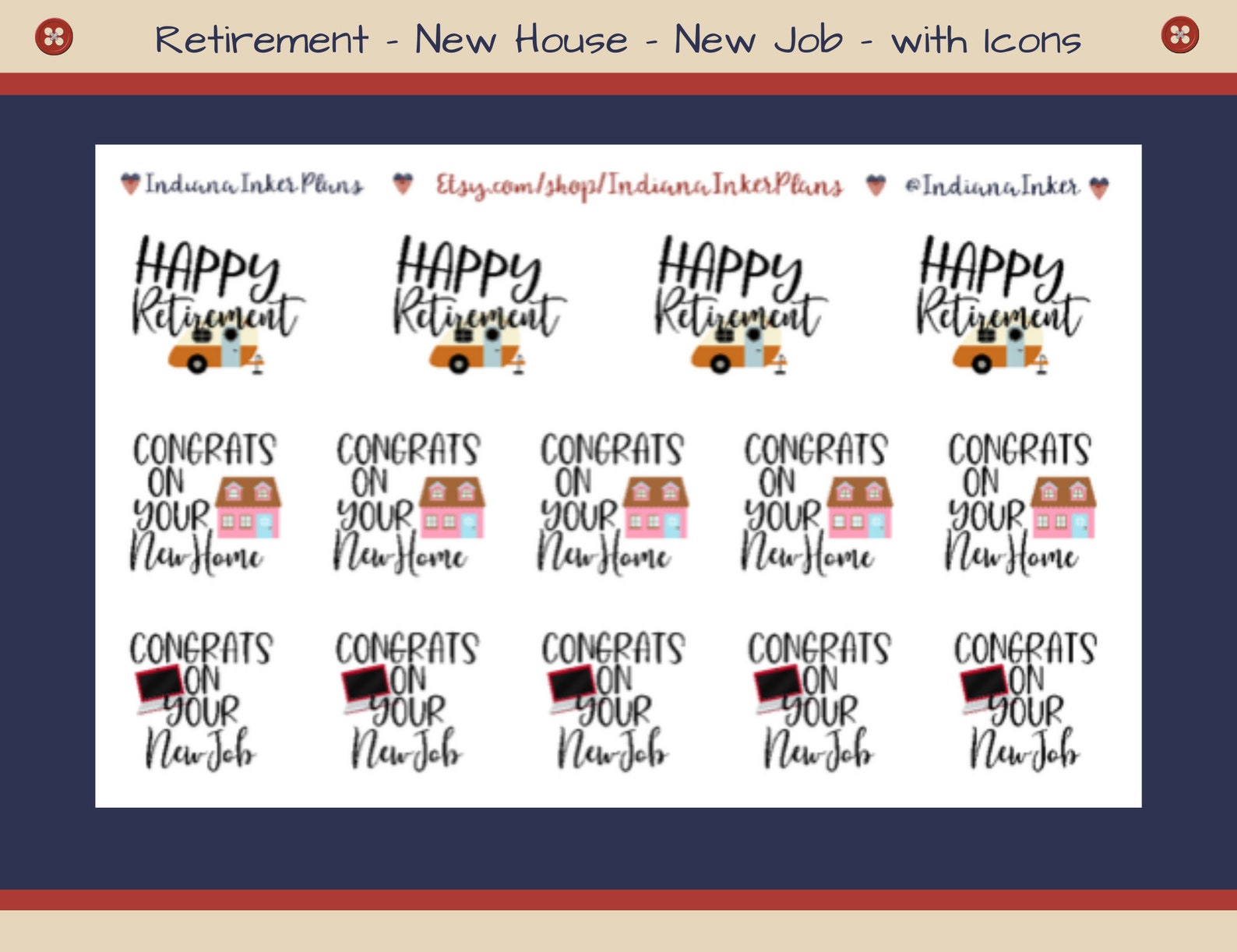 Happy Retirement Stickers Congrats on Your New Home Congrats - Etsy