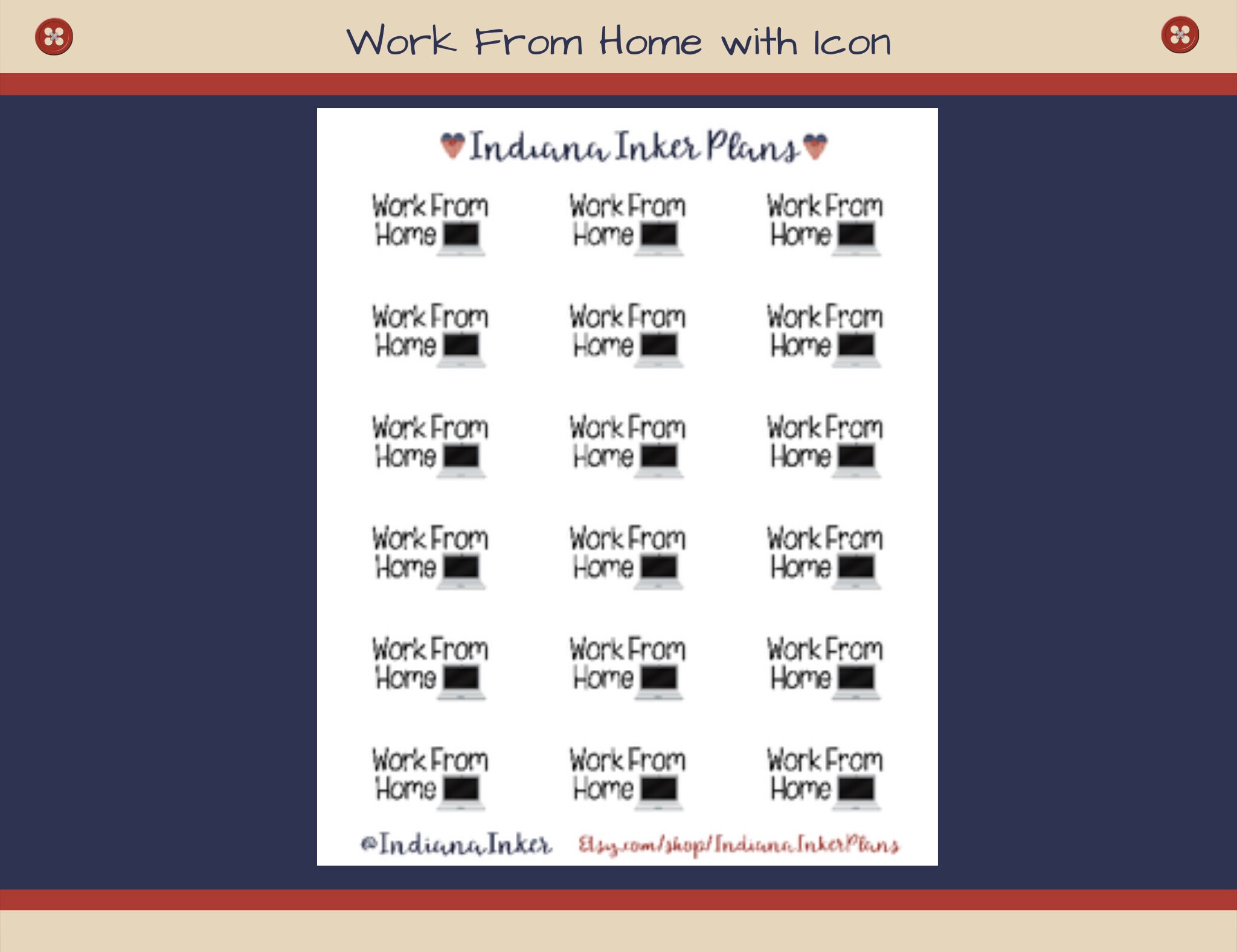 Work From Home Stickers Work From Office Stickers Planner | Etsy