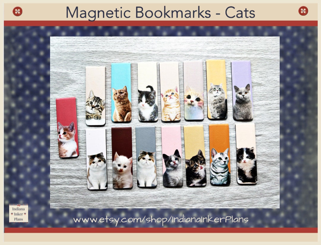 Magnetic Bookmarks, Cats, Kittens, Reading, Journal, Planner, Limited ...