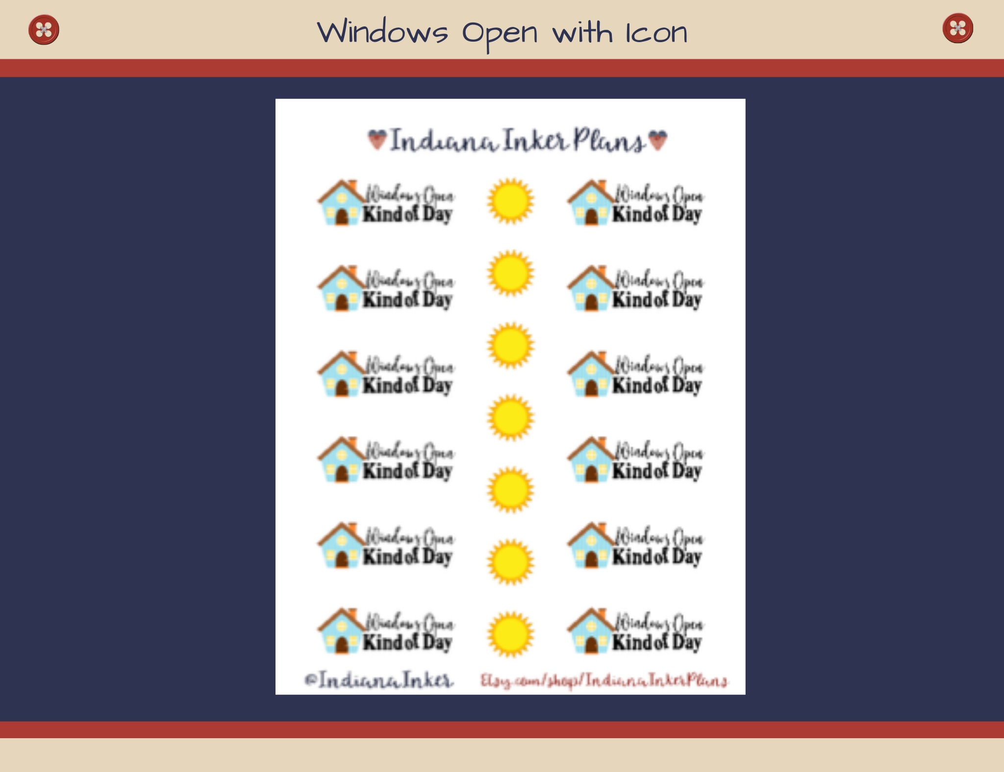 Windows Open Kind of Day Stickers Planner Stickers - Etsy