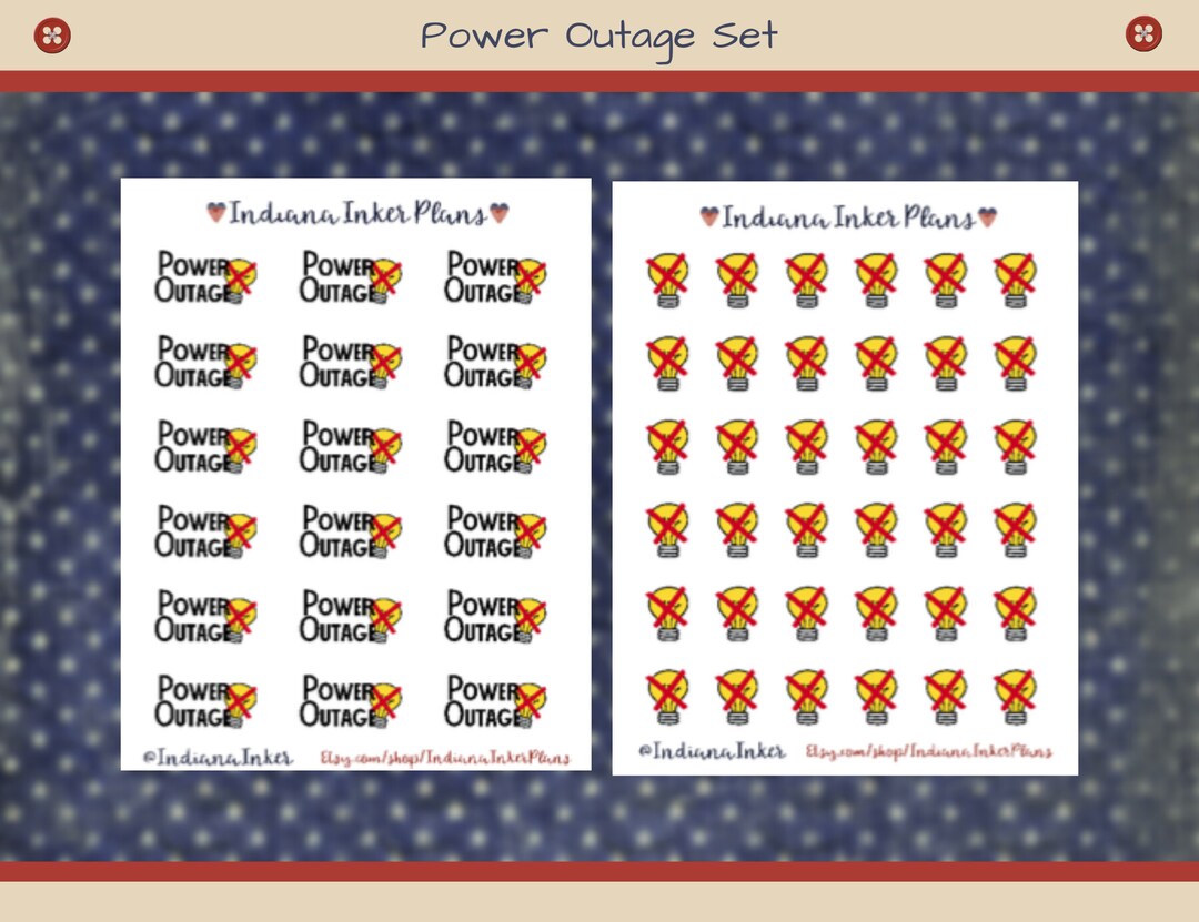 Power Outage Stickers, Decorative Planning, Journaling, Scrapbooking ...