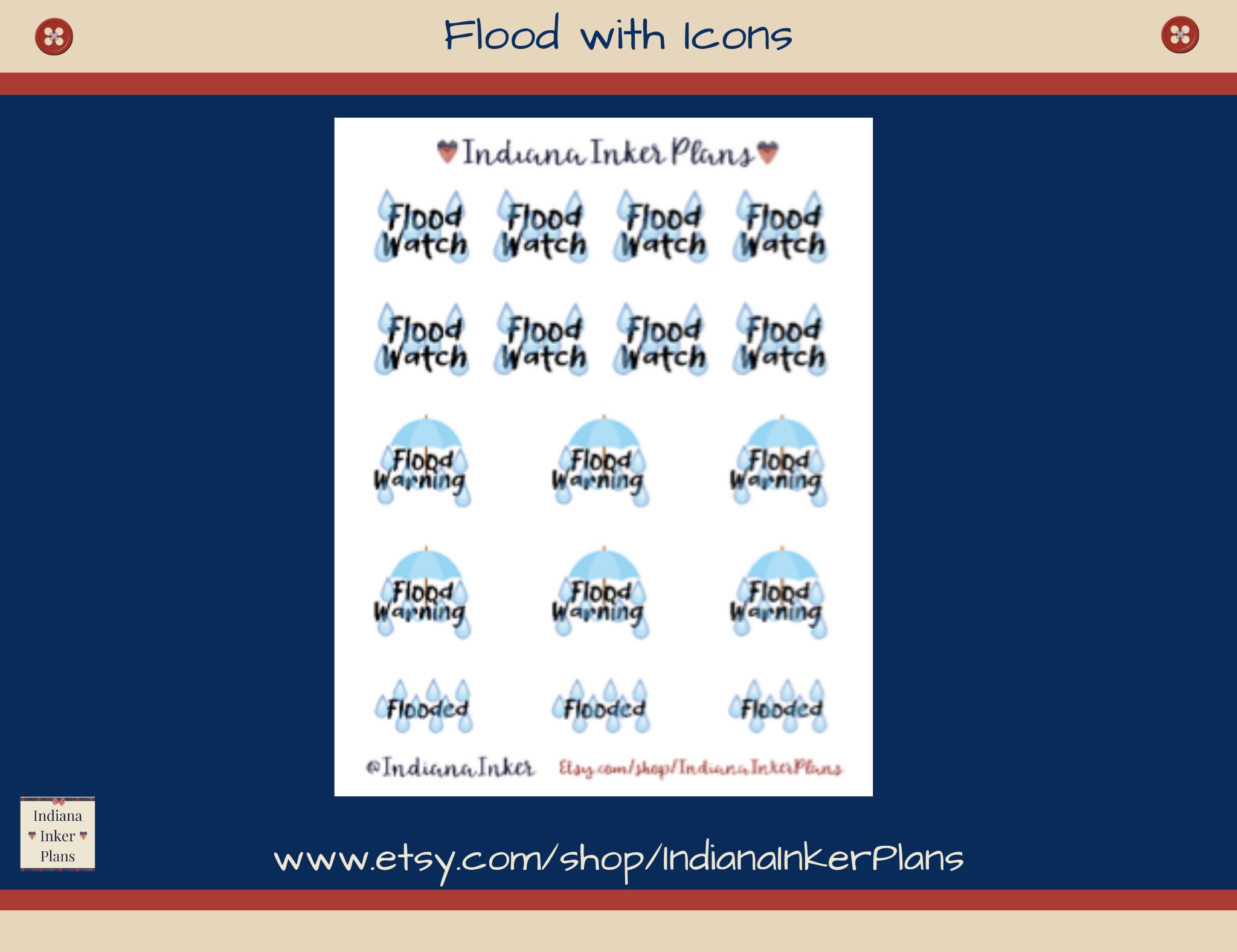 Flood Warning Stickers