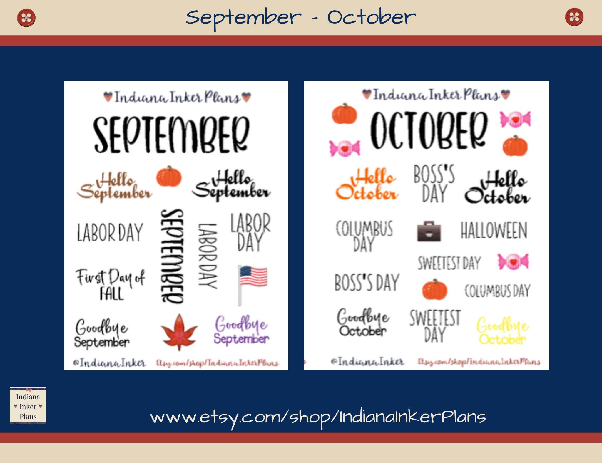 Monthly Holiday Combination Sticker Sheets, Christmas, Easter ...