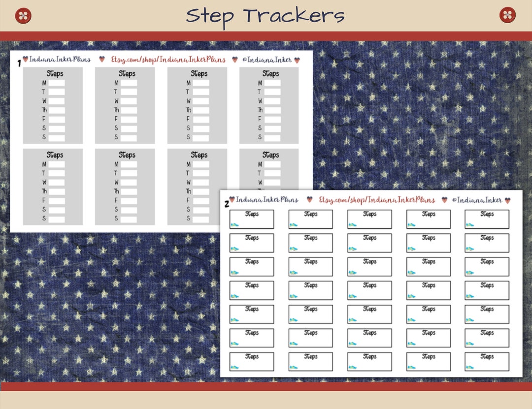 Step Tracker Stickers, Fitness Tracking, Walking, Exercise, Planner ...