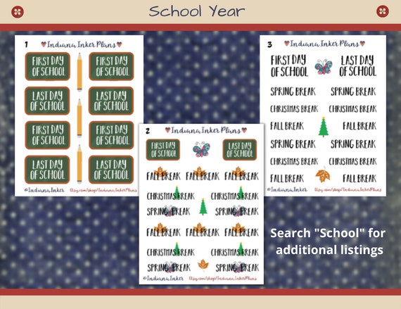 School Year Stickers First Day of School Last Day of School - Etsy