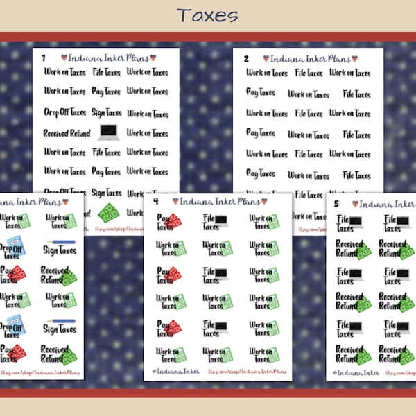 Taxes Stickers - Etsy