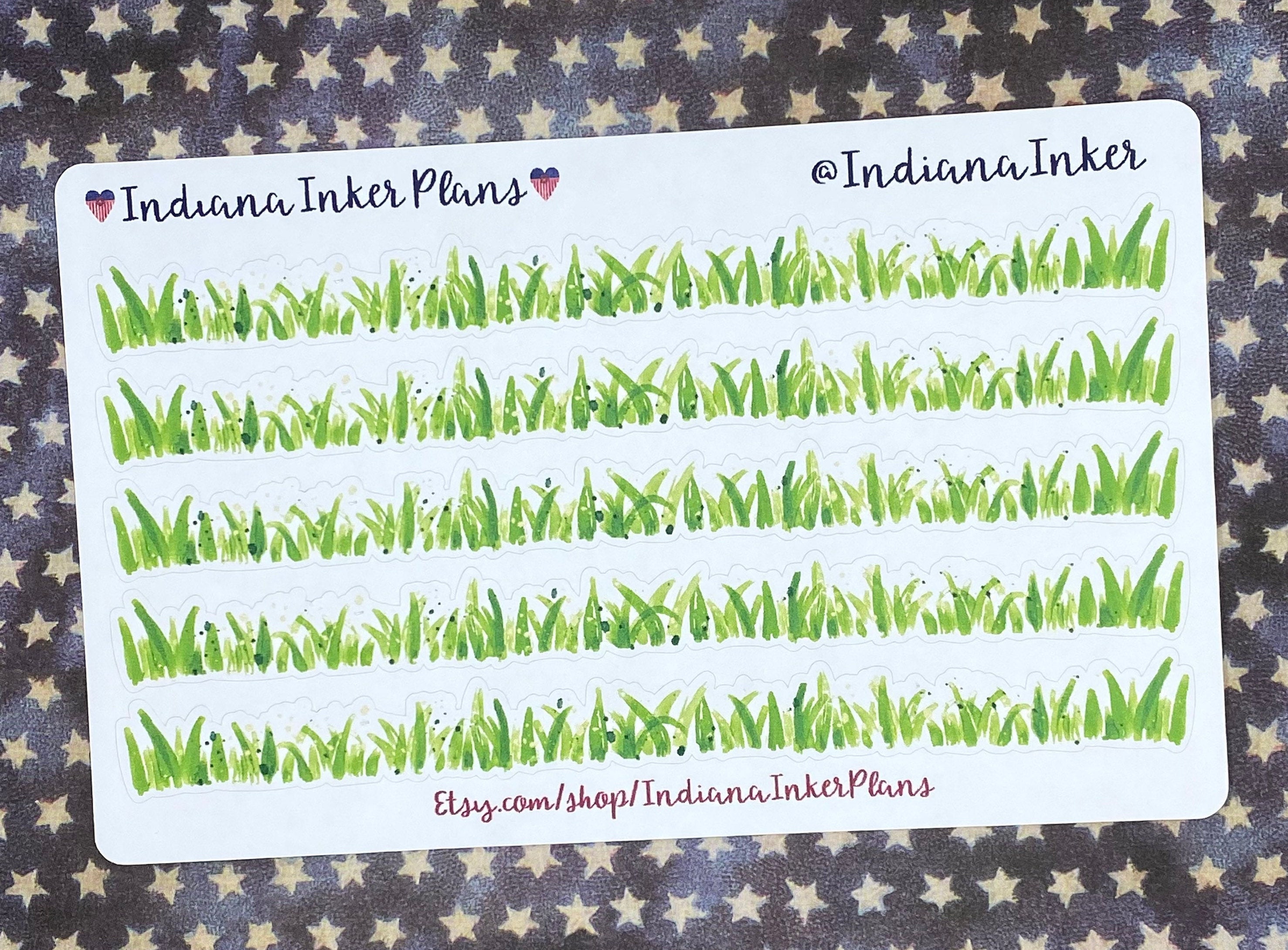 Strips of Grass Stickers Planner Stickers Journaling | Etsy