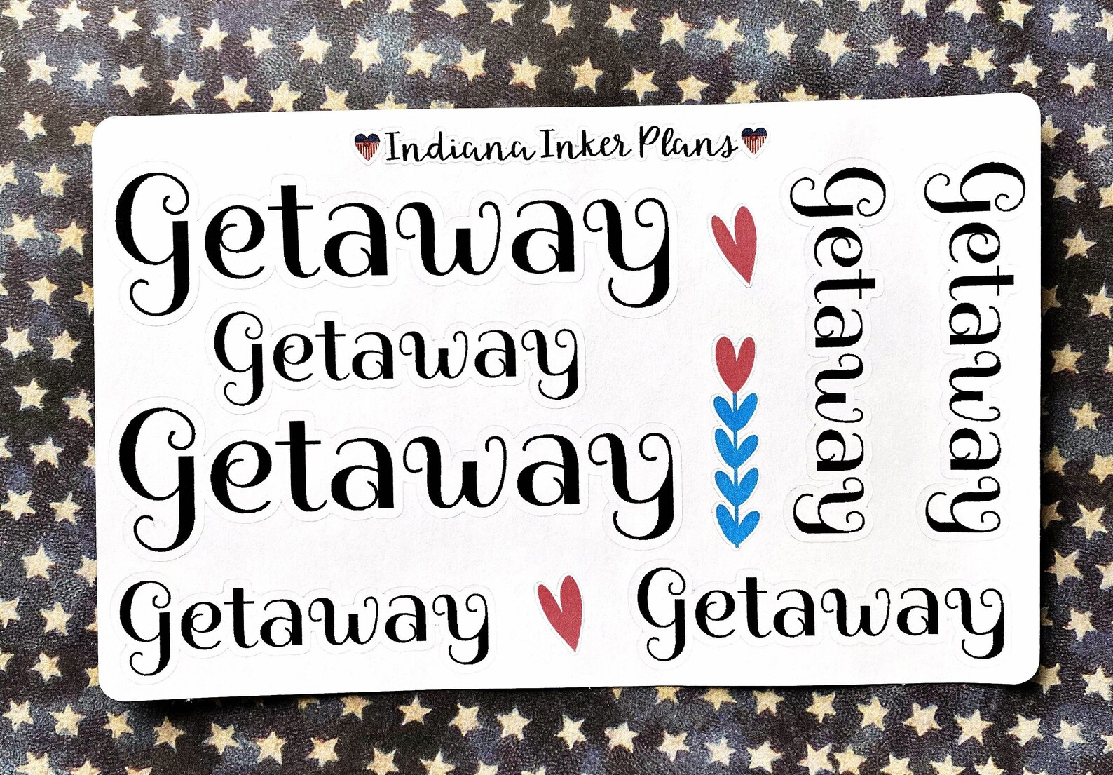 Long Weekend Getaway Planner Stickers Black Script Stickers | Etsy