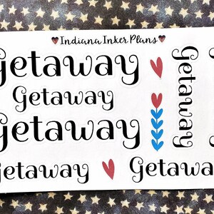 Long Weekend Getaway Planner Stickers Black Script Stickers - Etsy
