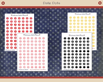Black Dot Calendar Stickers - Etsy