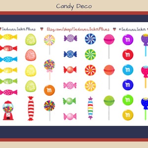 Candy Mini Planner Kit, Planner Stickers, Gumball Machine, Candy ...
