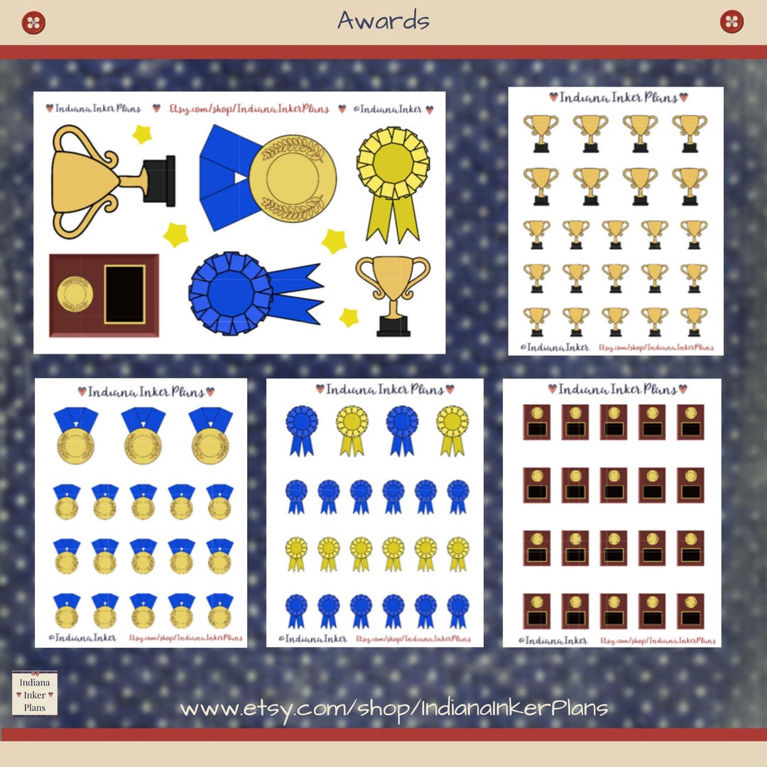 Awards Stickers, Medals, Ribbons, Plaques, Trophies, Medal of Honor - Etsy