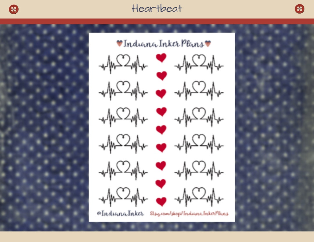 Heartbeat Stickers, Medical, Planner Stickers, Decorative Planning ...