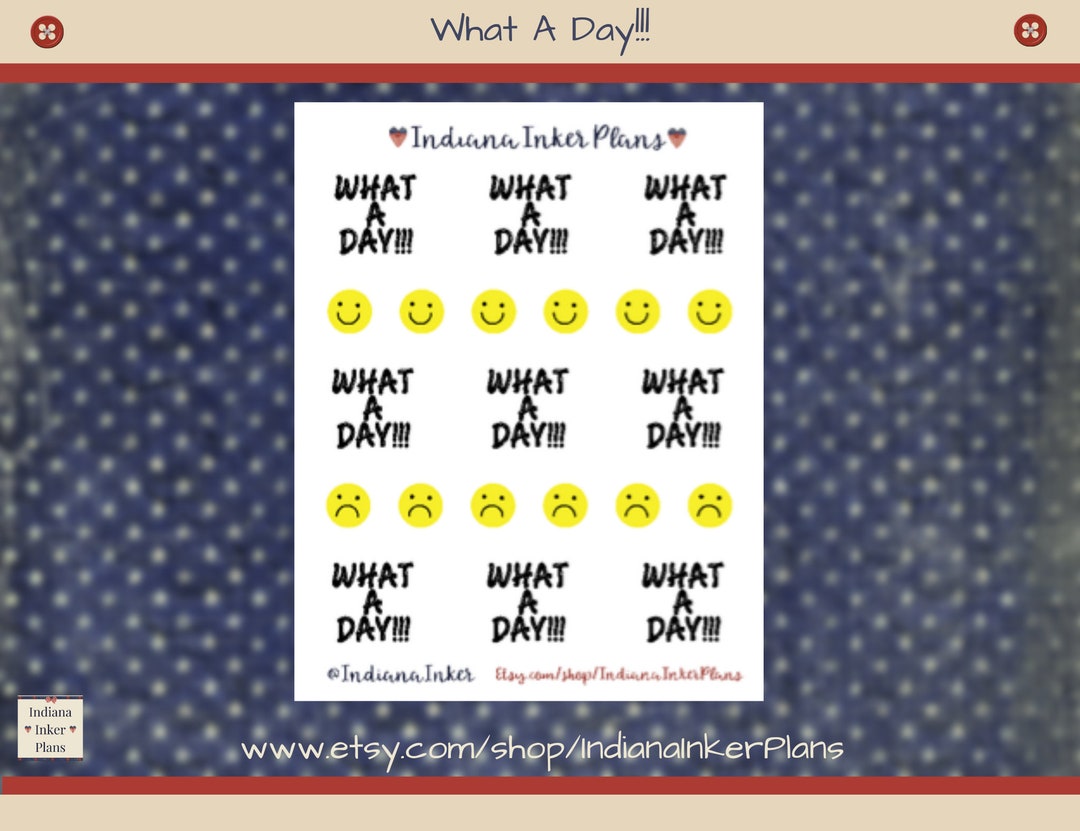 What A Day Stickers, Scrapbooking, Planner Stickers, Script Stickers ...
