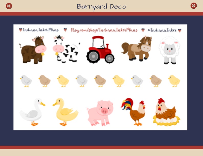 Farm Life Stickers Barnyard Animals Pigs Sheep Horses - Etsy