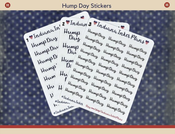 Hump Day Planner Stickers Black Script Stickers Notebook | Etsy