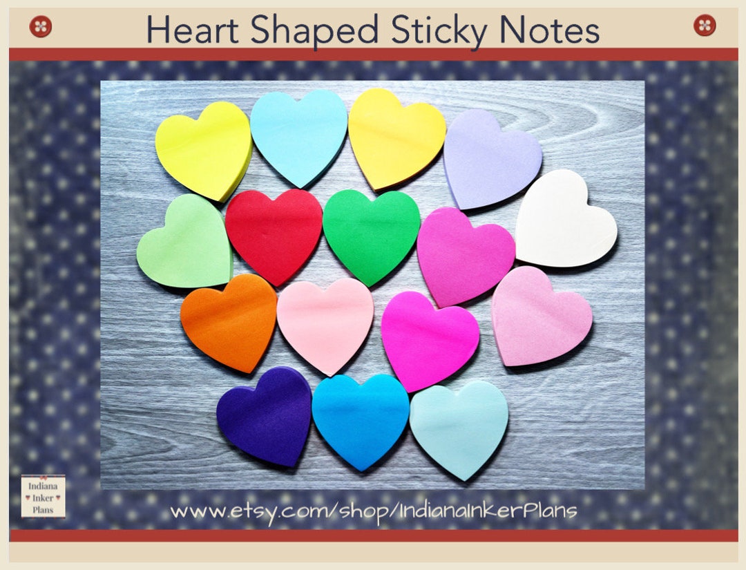 Heart Shaped Sticky Notes Limited Quantities - Etsy