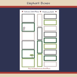 Elephant Stickers, Planner Mini Kit, Deco, Colorful Boxes, Decorative ...