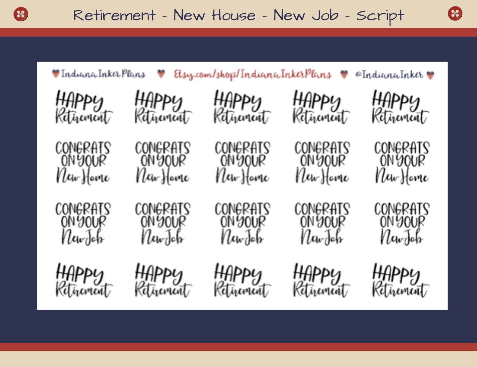 Happy Retirement Stickers Congrats on Your New Home Congrats - Etsy