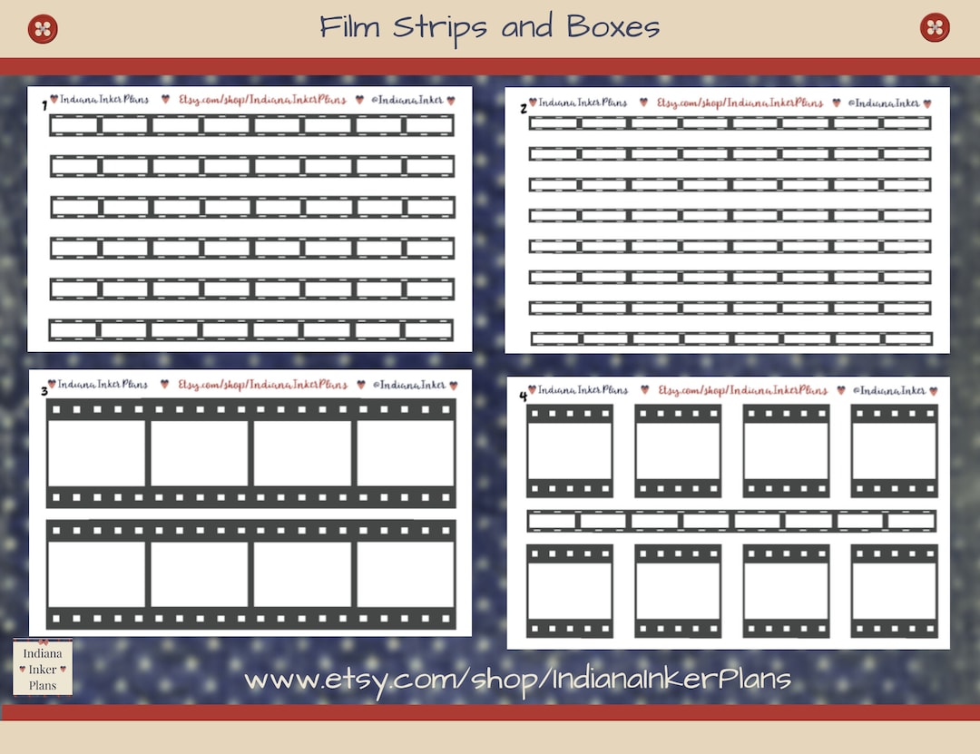 Film Strip Sticker Strips, Film Strip Boxes, Decorative Planning ...