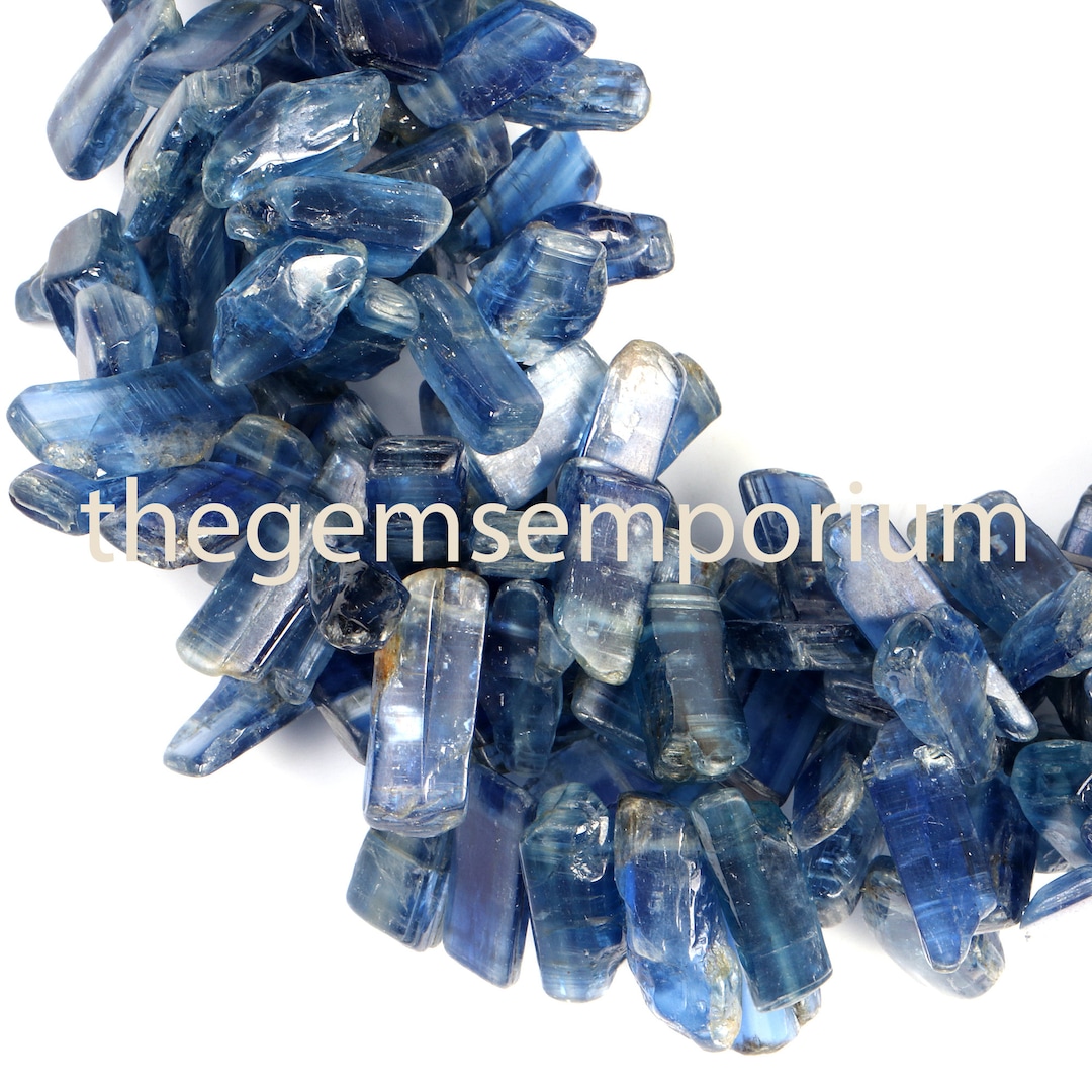 Kyanite Plain Smooth Stick Shape Beads, Kyanite Fancy Shape Beads ...