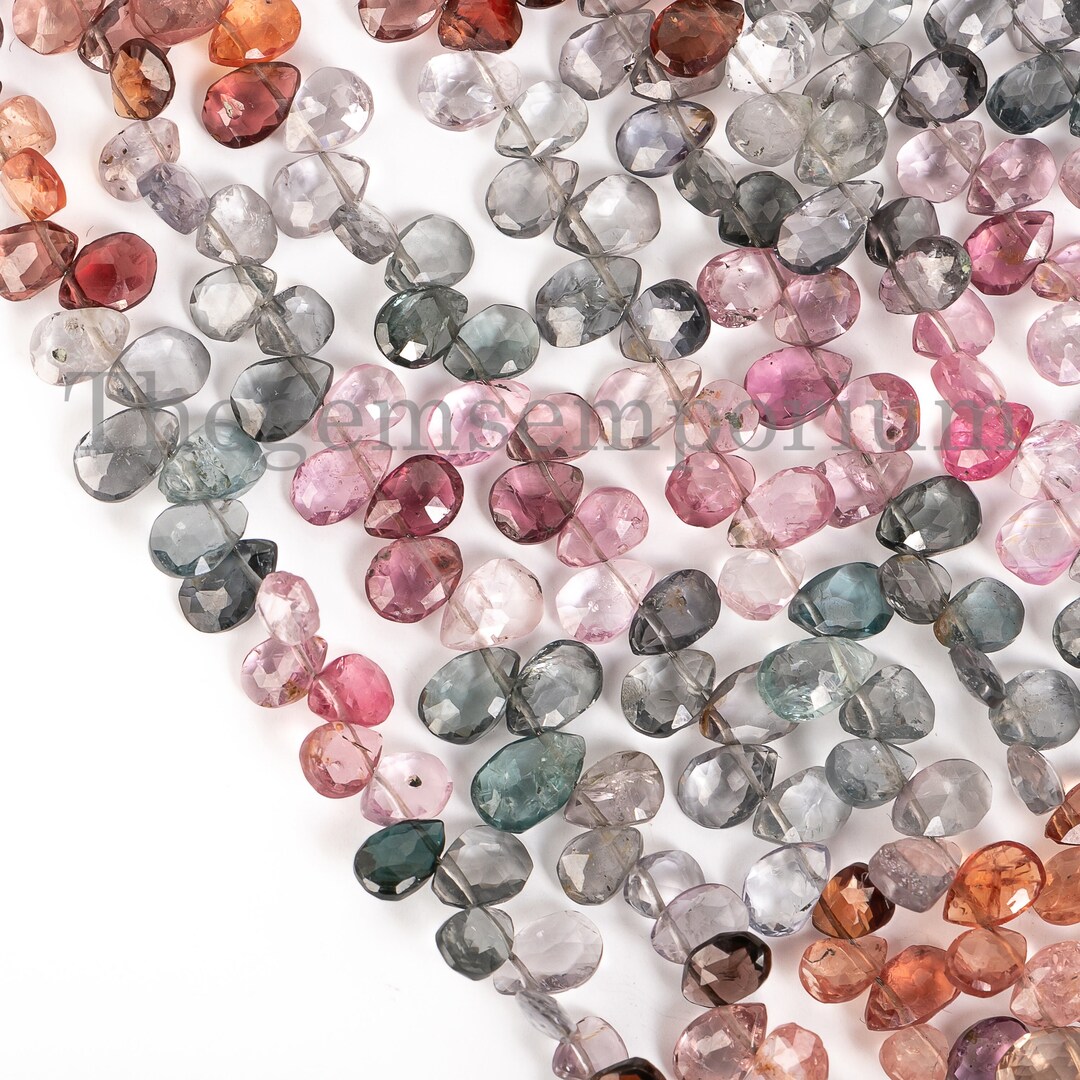 Multi Spinel Faceted Pear Shape New Arrival Beads, Multi Spinel Faceted ...