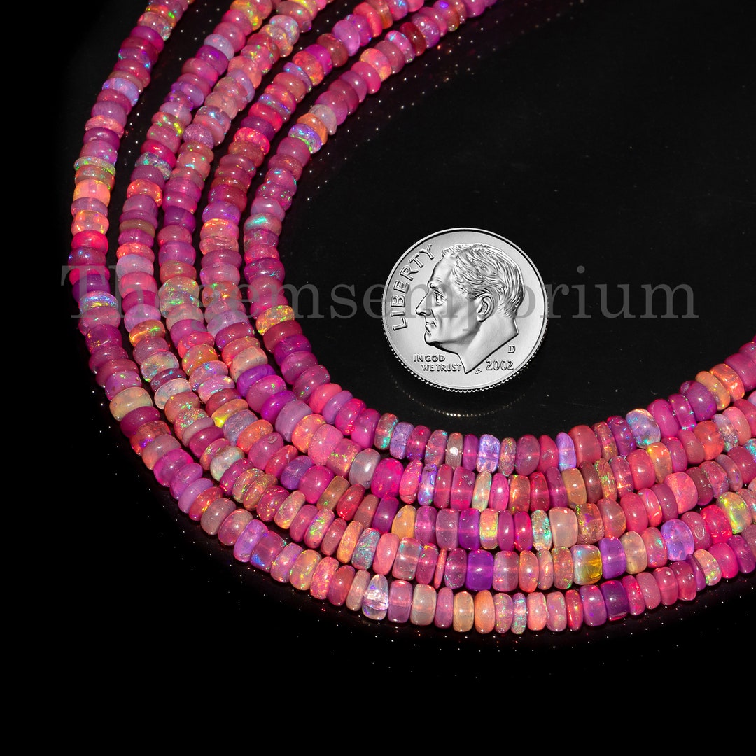 2.50-5mmalexandrite Opal Smooth Rondelle Beads, Fire Opal Beads ...