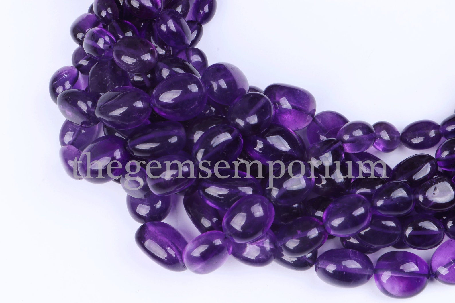 African Amethyst Plain Nugget Shape Gemstone Beads, African Amethyst ...