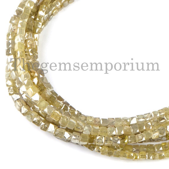 Natural Light Color Yellow Diamond Square Shape Gemstone - Etsy