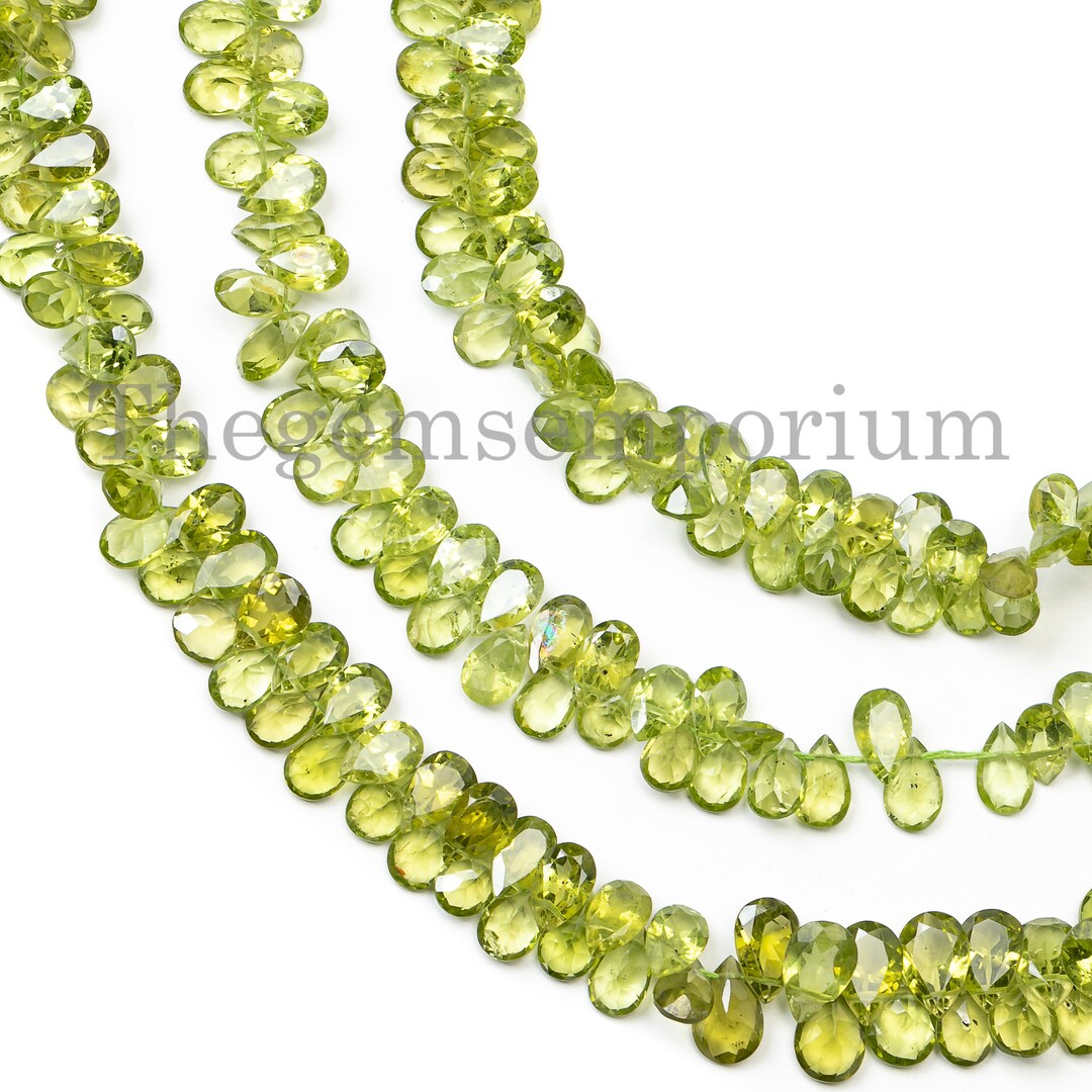 Peridot Faceted Beads, Peridot Pear Shape Beads, Peridot Briolette ... Peridot Faceted Beads, Peridot Pear Shape Beads, Peridot Briolette ...
