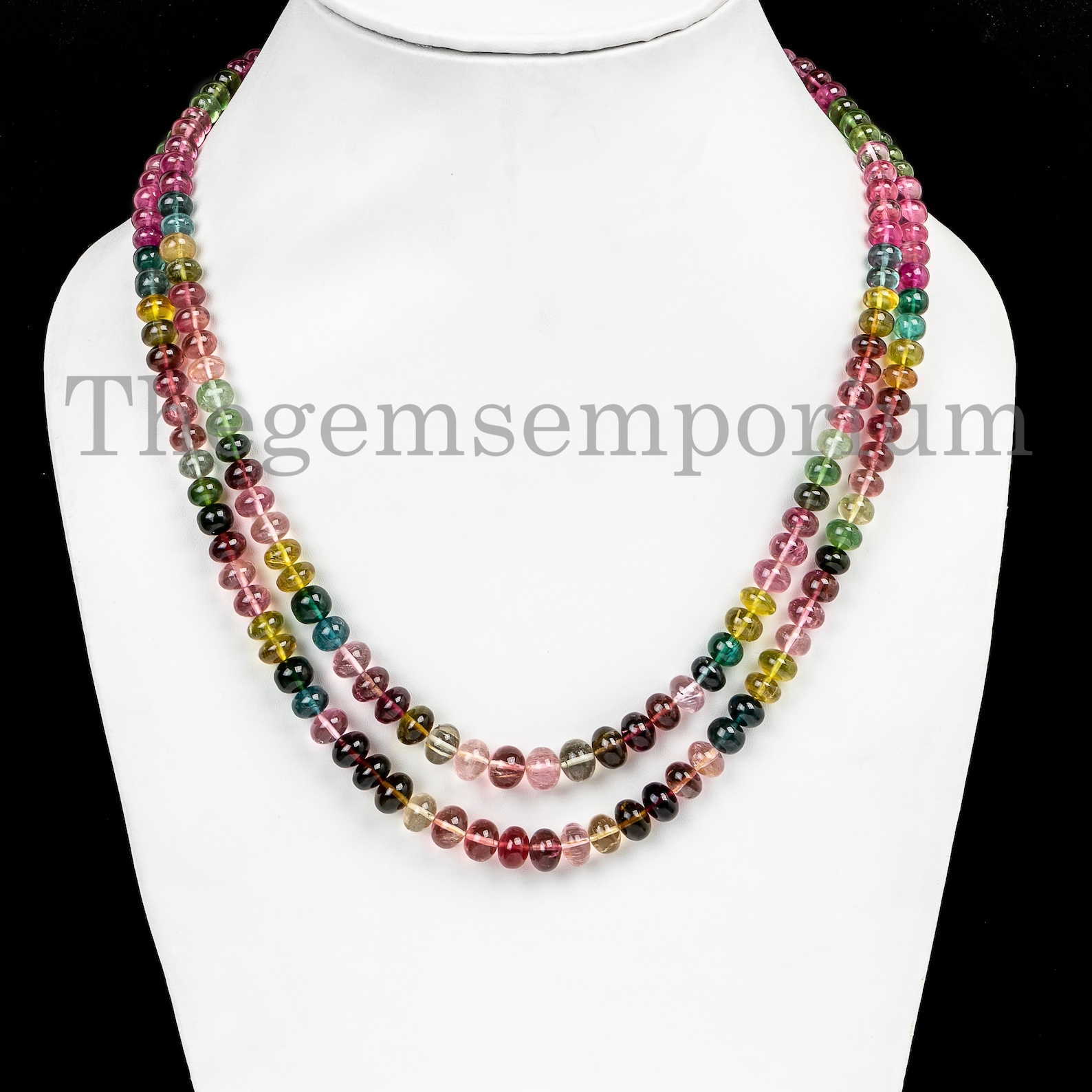 Extremely Rare Multi Tourmaline Smooth Necklace, Natural Tourmaline ...