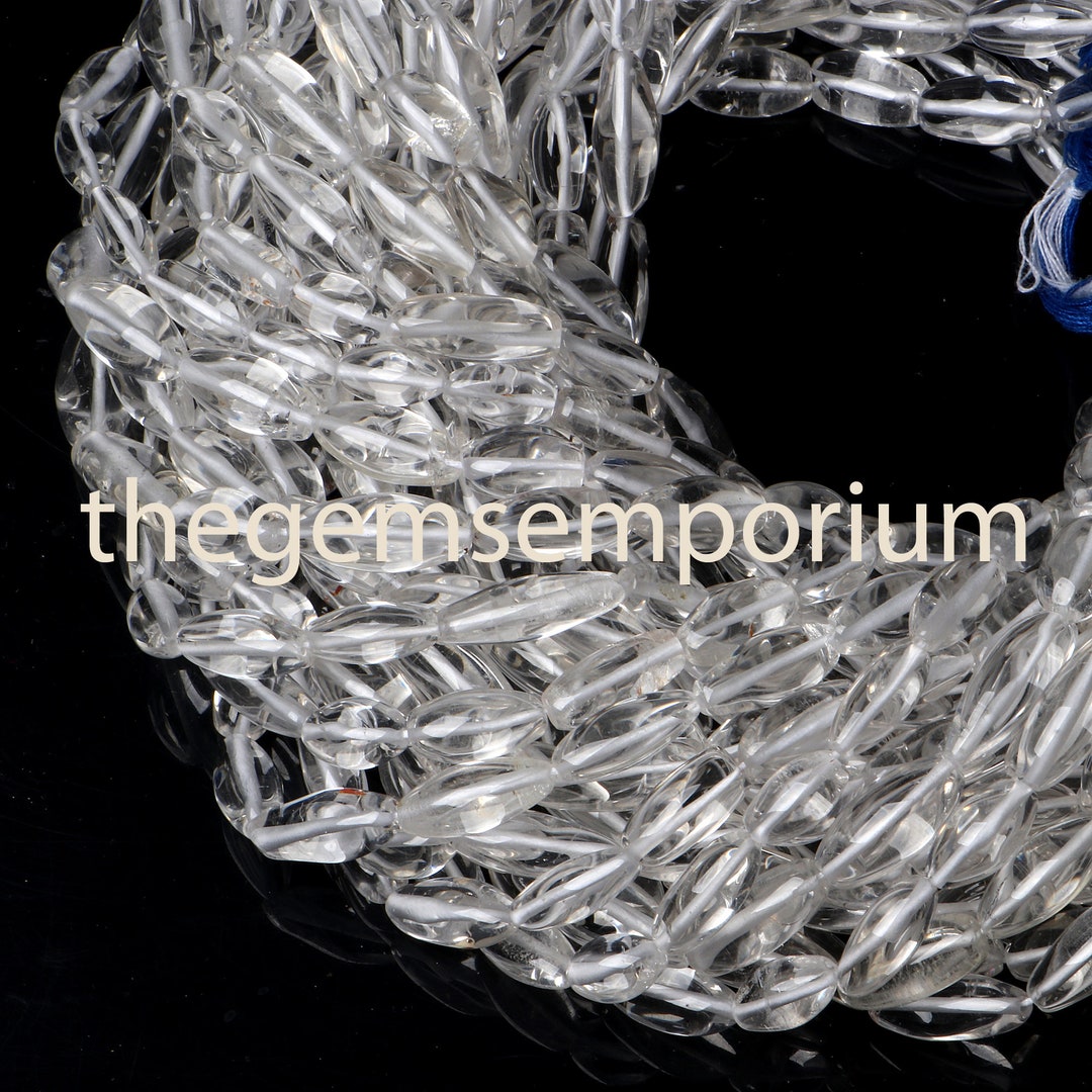 Rock Crystal Plain Smooth Loi Shape Beads, Rock Crystal Loi Shape Beads ...