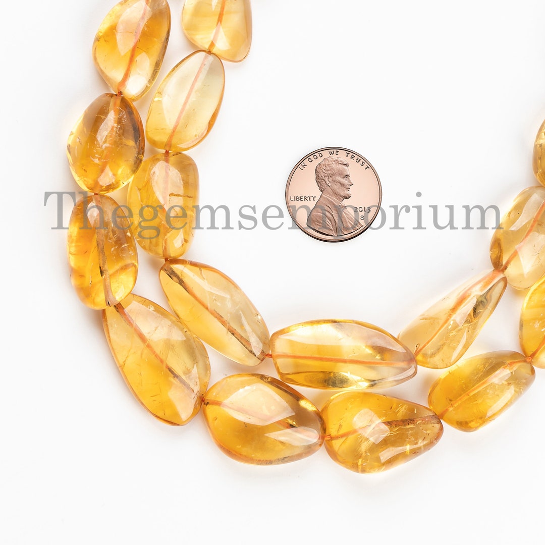 Citrine Fancy Nugget Beads, Citrine 10x13-16x24mm Beads, Citrine Nugget ...